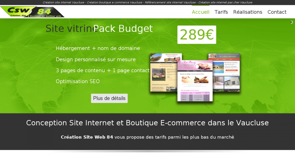 Création Site Web 84 - Site & Boutique au meilleur prix Création Site Web 84 - Site & Boutique au meilleur prix