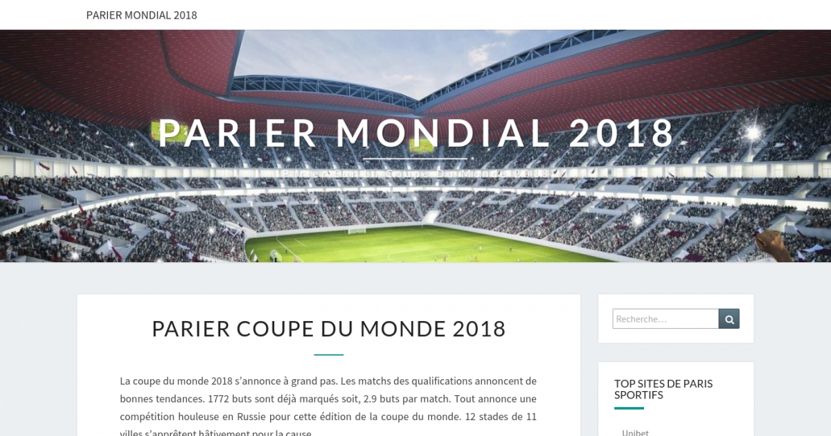 Pariermondial2018.fr, adresse et avis sur Le Bottin
