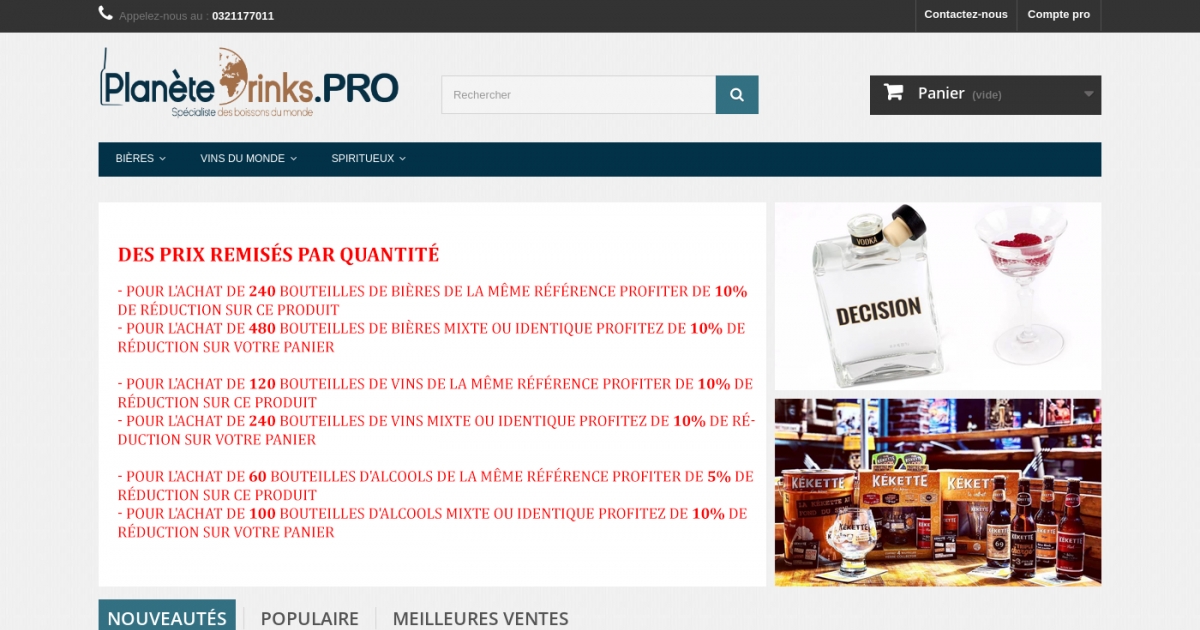 Pro.planete-drinks.fr, adresse et avis sur Le Bottin